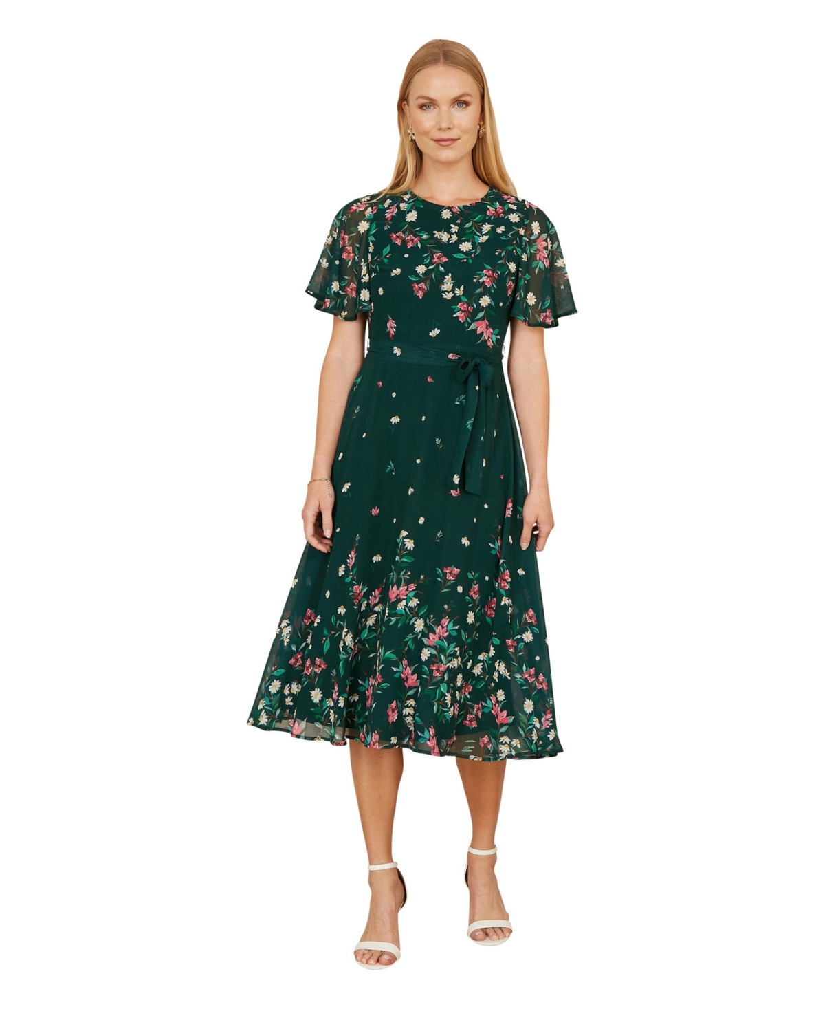 Click here for Yumi Womens Daisy Mirror Placement Skater Dress -... prices