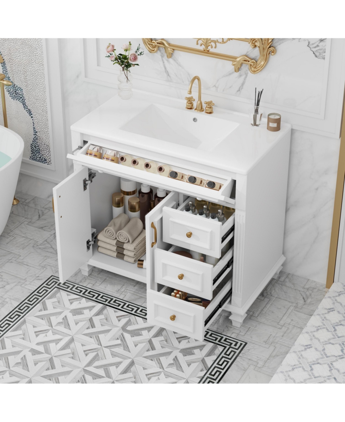 Click here for Casainc 36" Bathroom Vanity with Sink  Cabine... prices