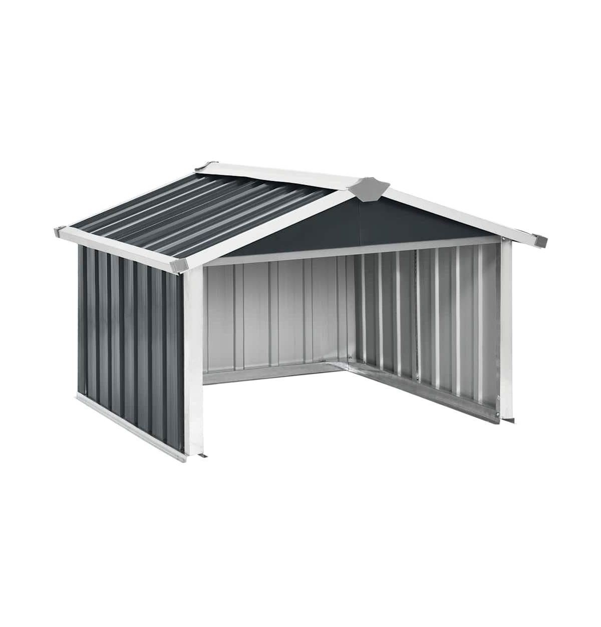 Click here for vidaXL Garden Shed Anthracite Galvanized steel Med... prices
