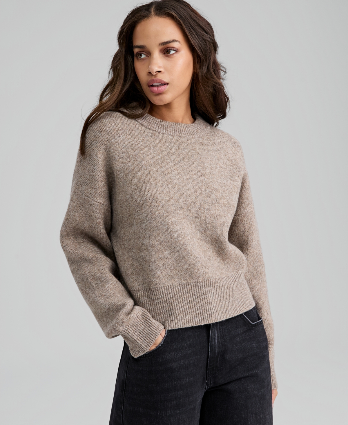 Click here for And Now This Womens Crewneck Drop-Shoulder Sweater... prices