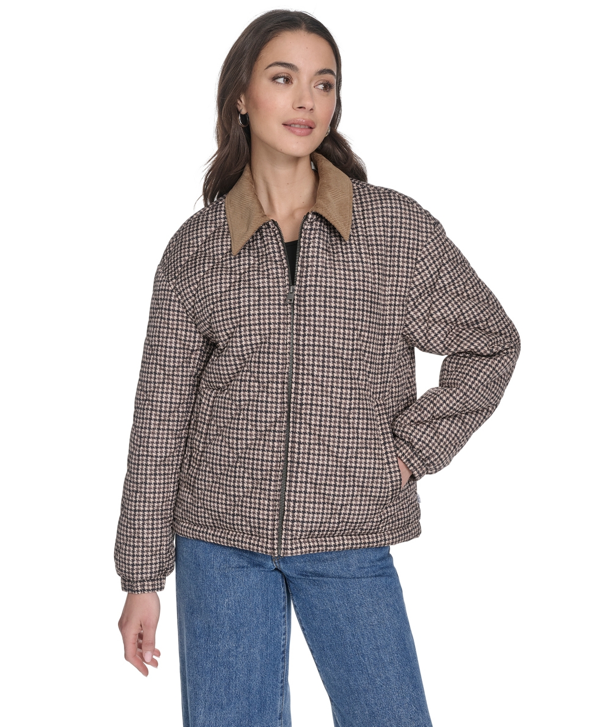 Click here for Levis Womens Regular Diamond Quilted Jacket - Houn... prices