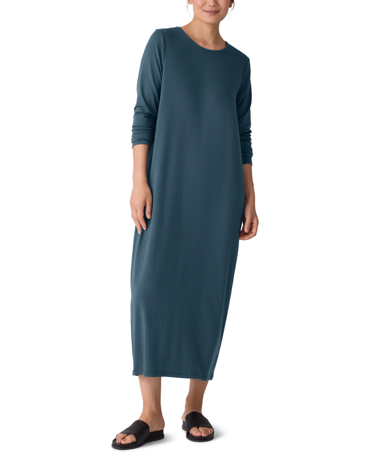 Click here for Eileen Fisher Womens Round Neck Oval Dress - Alpin... prices