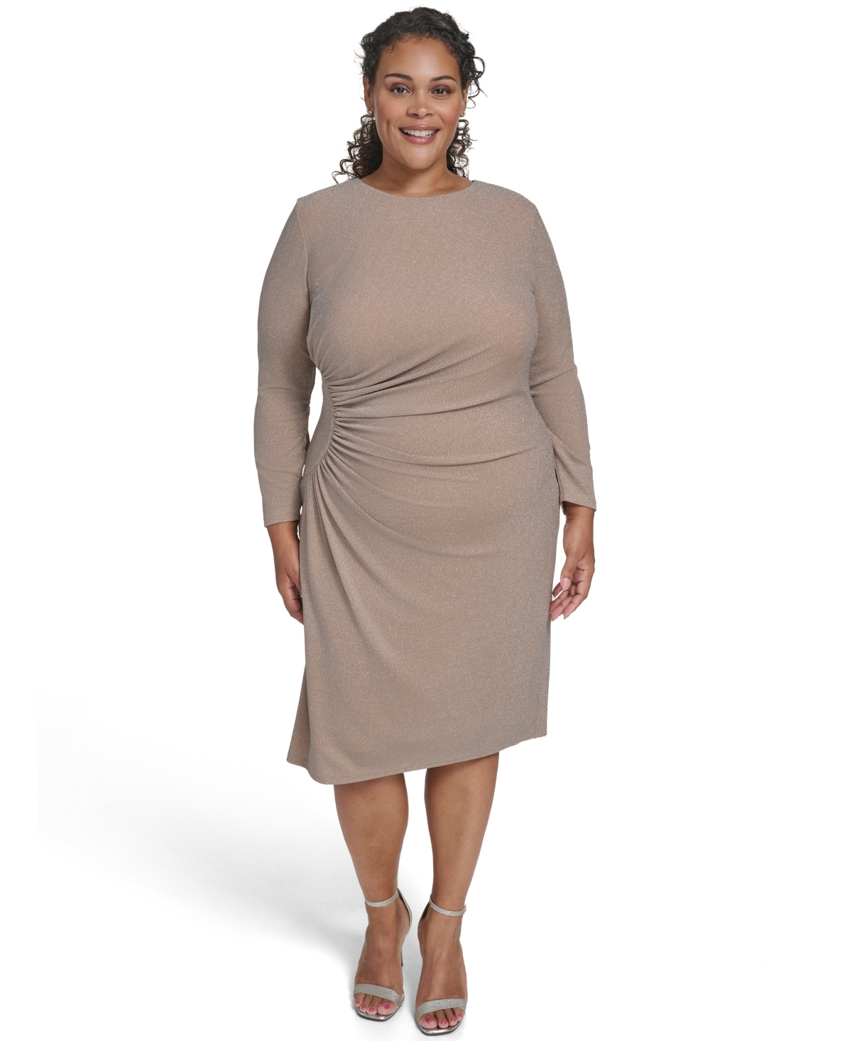 Click here for Jessica Howard Plus Size Shirred Waist Sheath Dres... prices