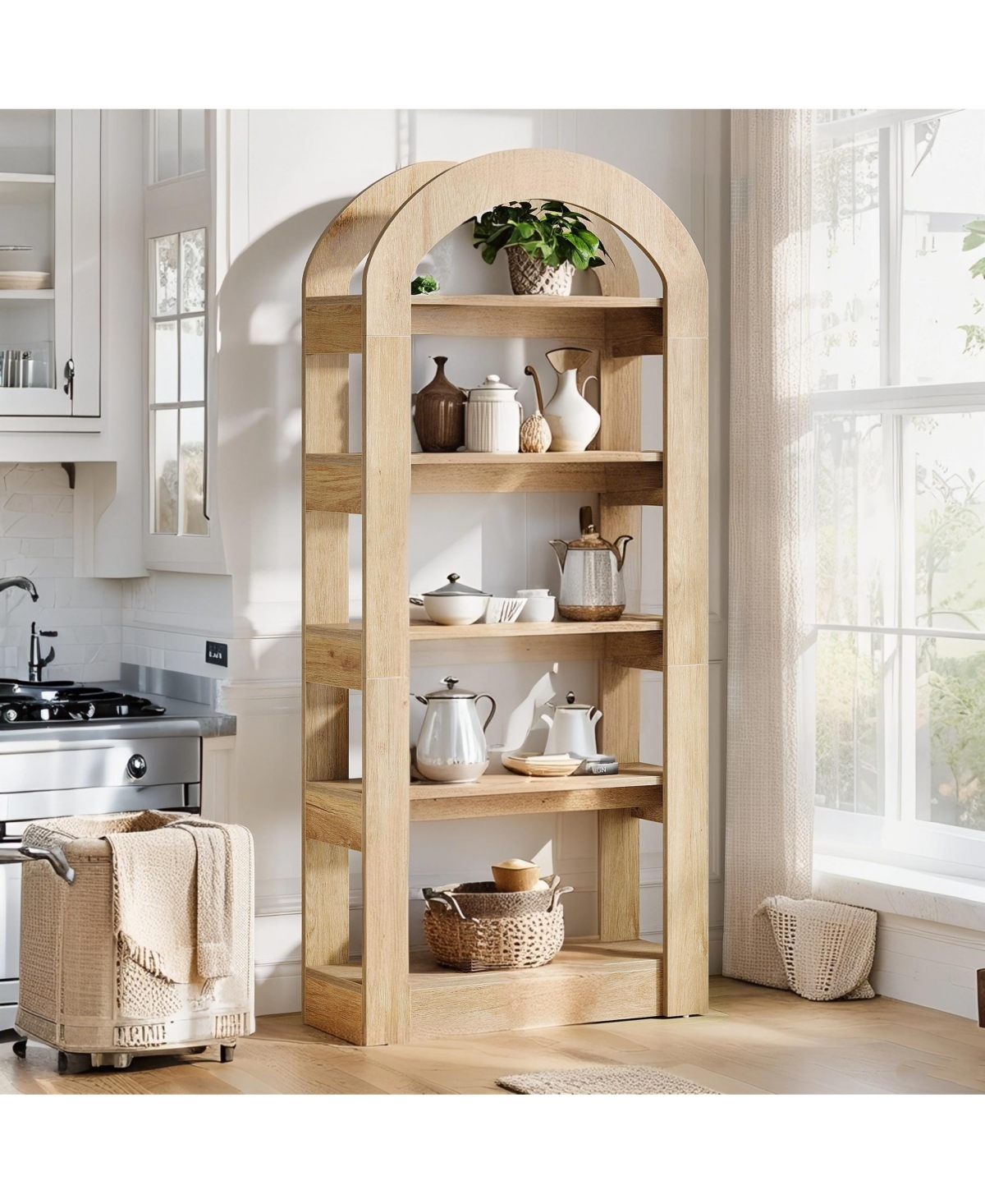 Click here for Tribesigns 5-Tier Kitchen Pantry Cabinet  Tall Fre... prices