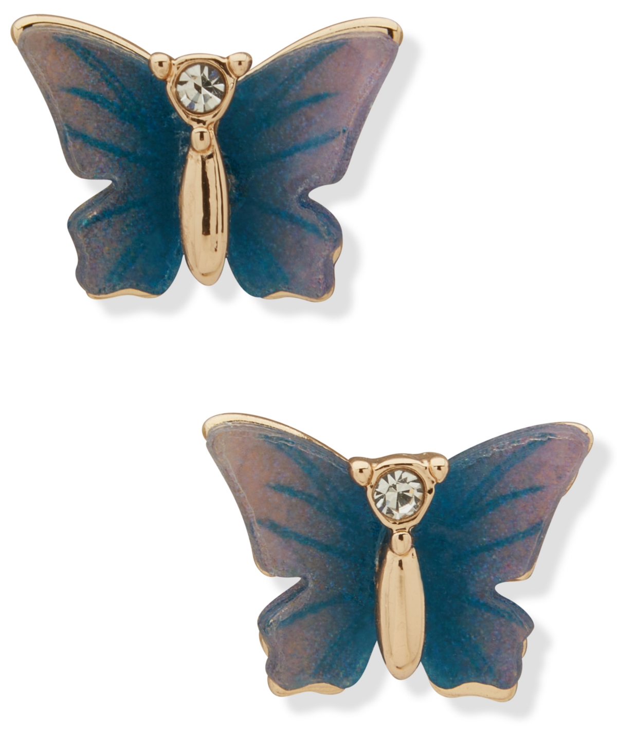 Click here for lonna & lilly Glass Stone Gold-Tone Butterfly Stud... prices