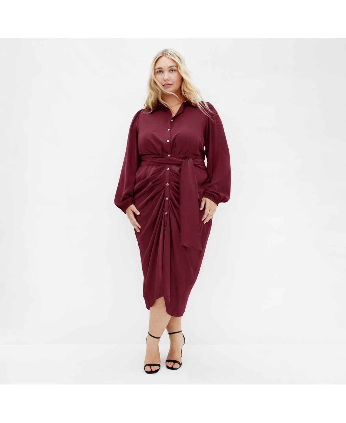 Click here for City Chic Womens Lianna Dress - Dark cherry prices