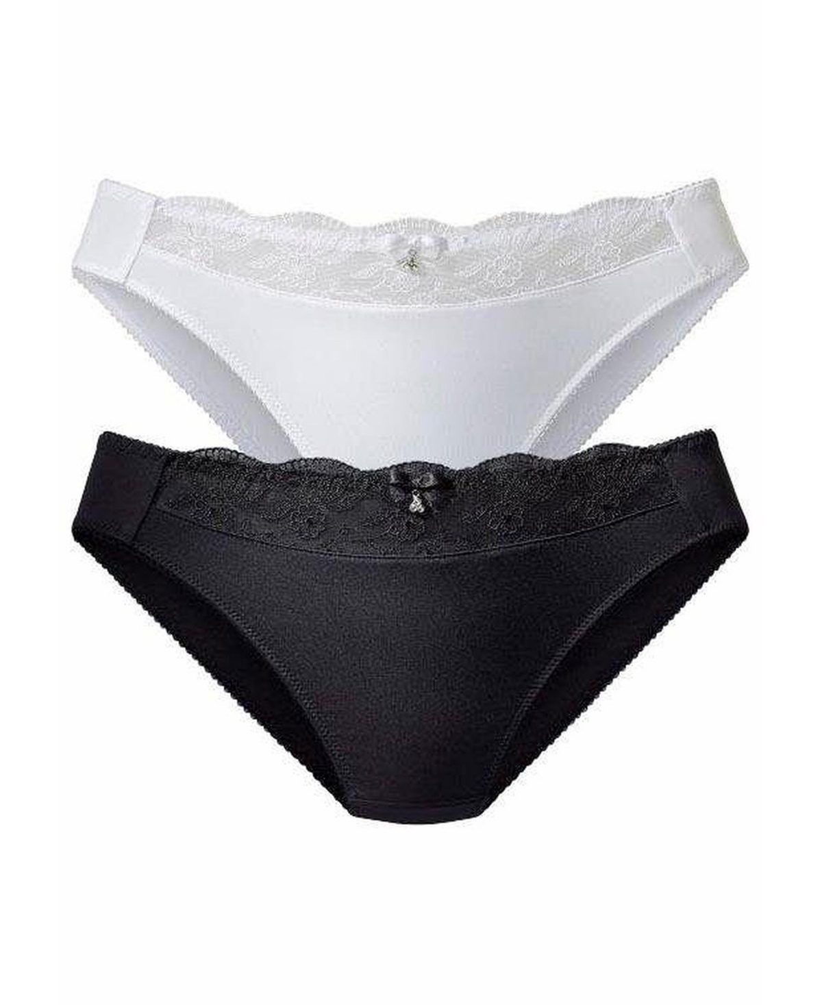Click here for Lascana Womens 2 Pack Lace Accent Panties - Black... prices