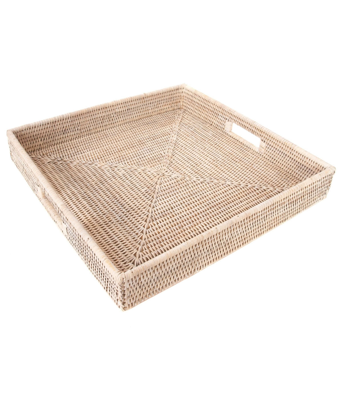 Click here for Artifacts Rattan Square Serving Tray with Cutout H... prices