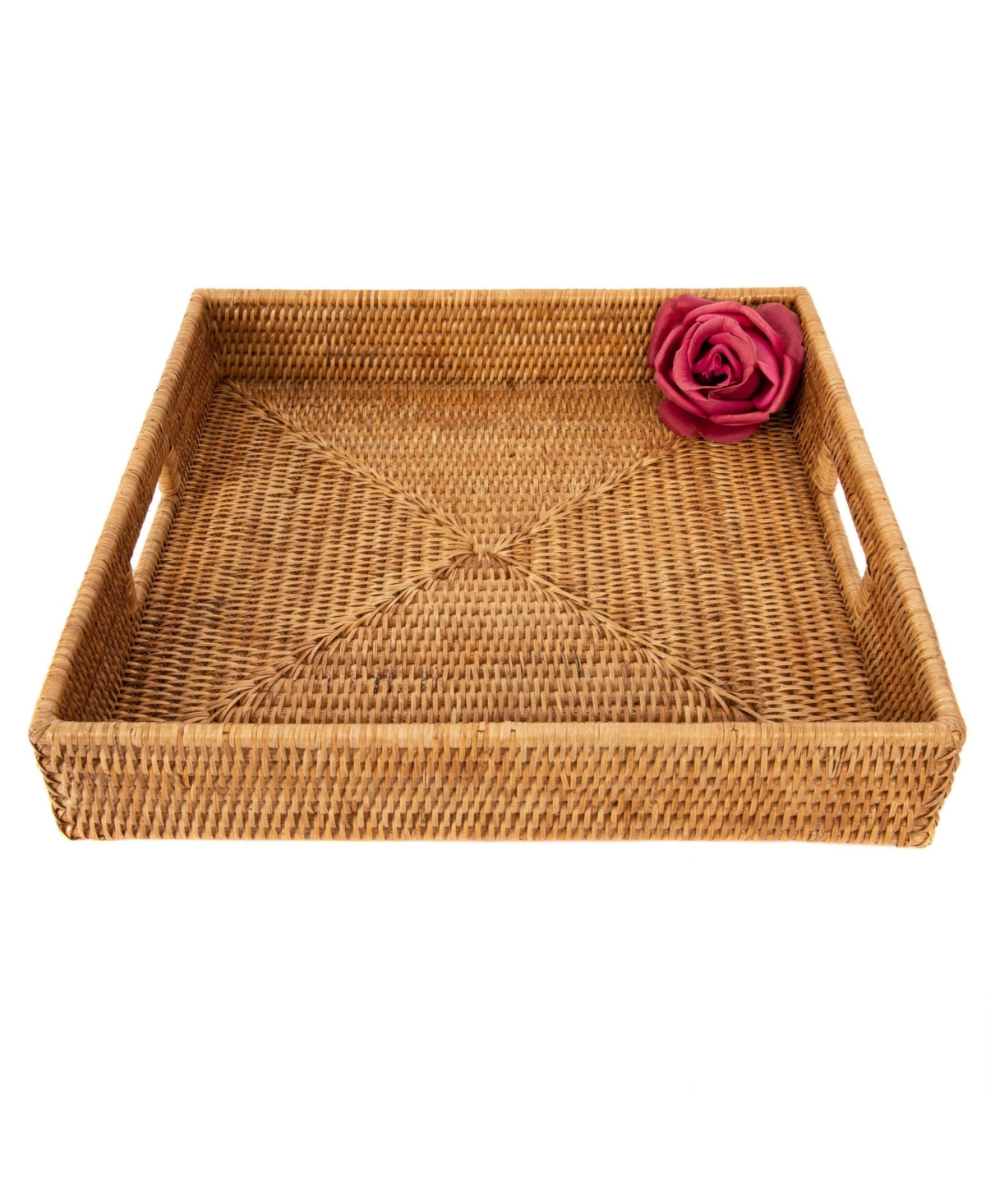 Click here for Artifacts Rattan Square Serving Tray with Cutout H... prices