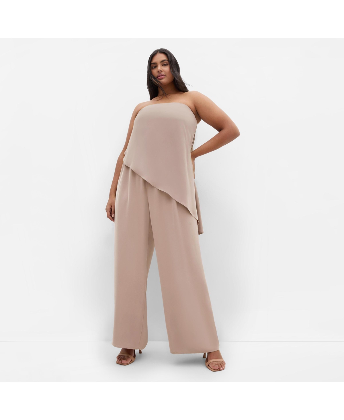 Click here for City Chic Plus Size Skylar Strapless Jumpsuit - Mi... prices