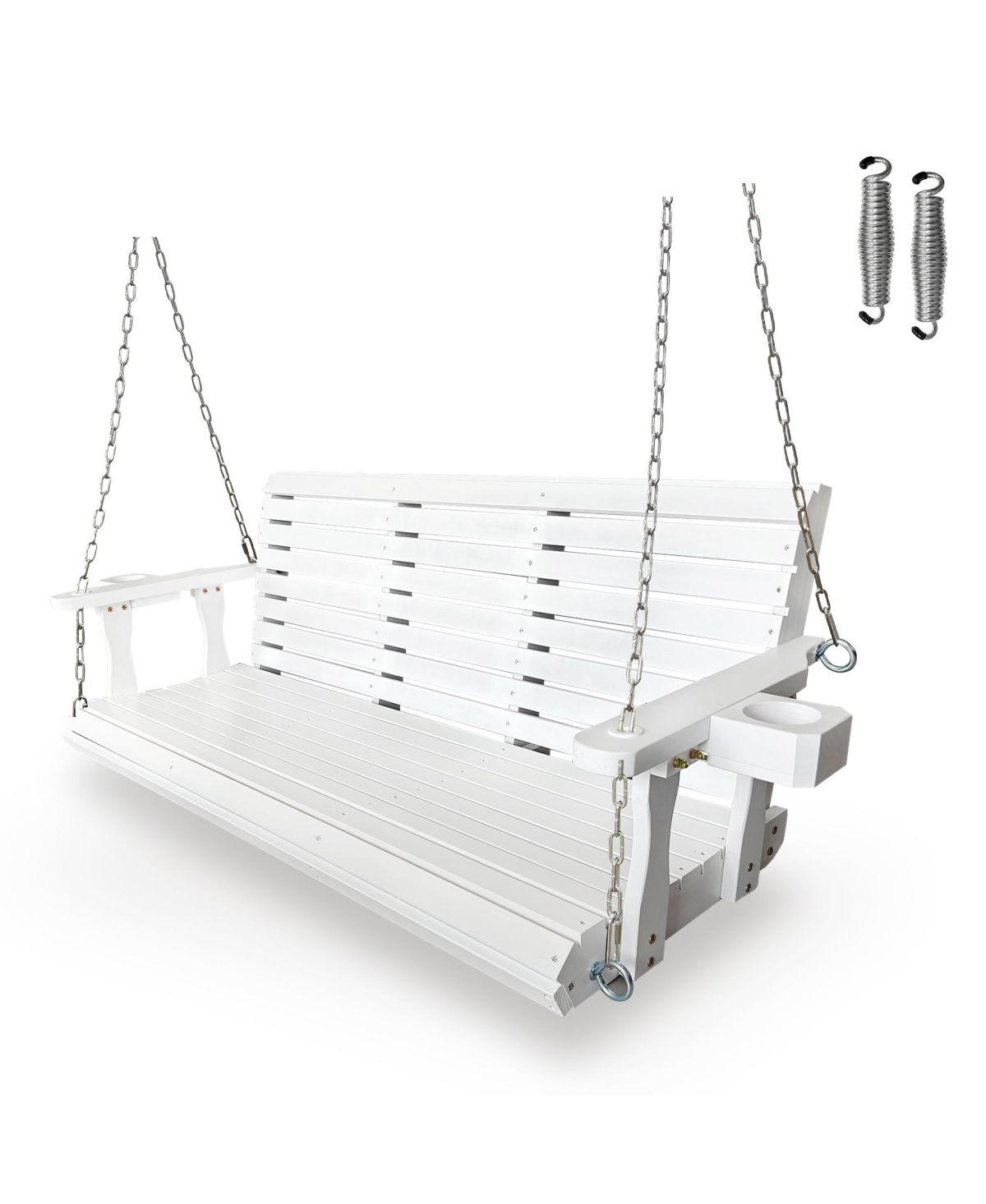 Click here for Mega Casa Wooden Porch Swing 3-Seater  High Backre... prices
