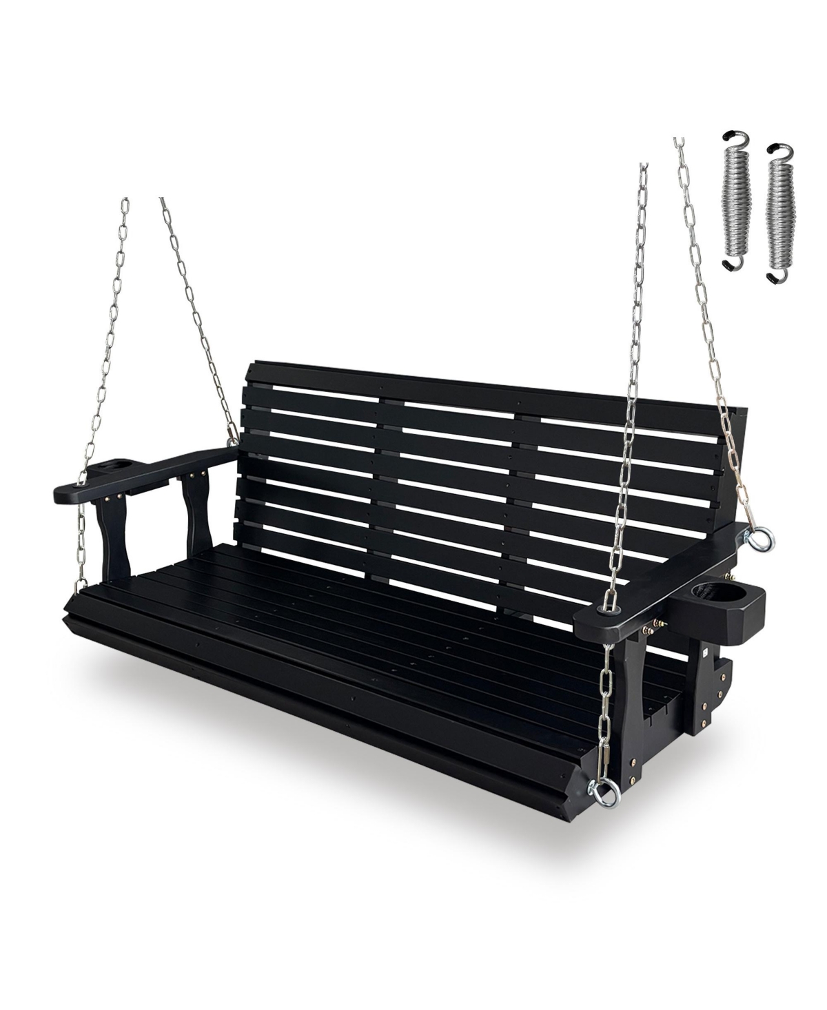 Click here for Mega Casa Wooden Porch Swing 3-Seater  High Backre... prices