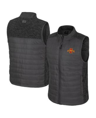Colosseum Men's Charcoal Iowa State Cyclones Nightman Full-Zip Puffer ...