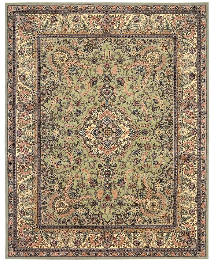 Nourison Wool and Silk 2000 2005 Light Green 2'6" x 4'3" Area Rug - Macy's