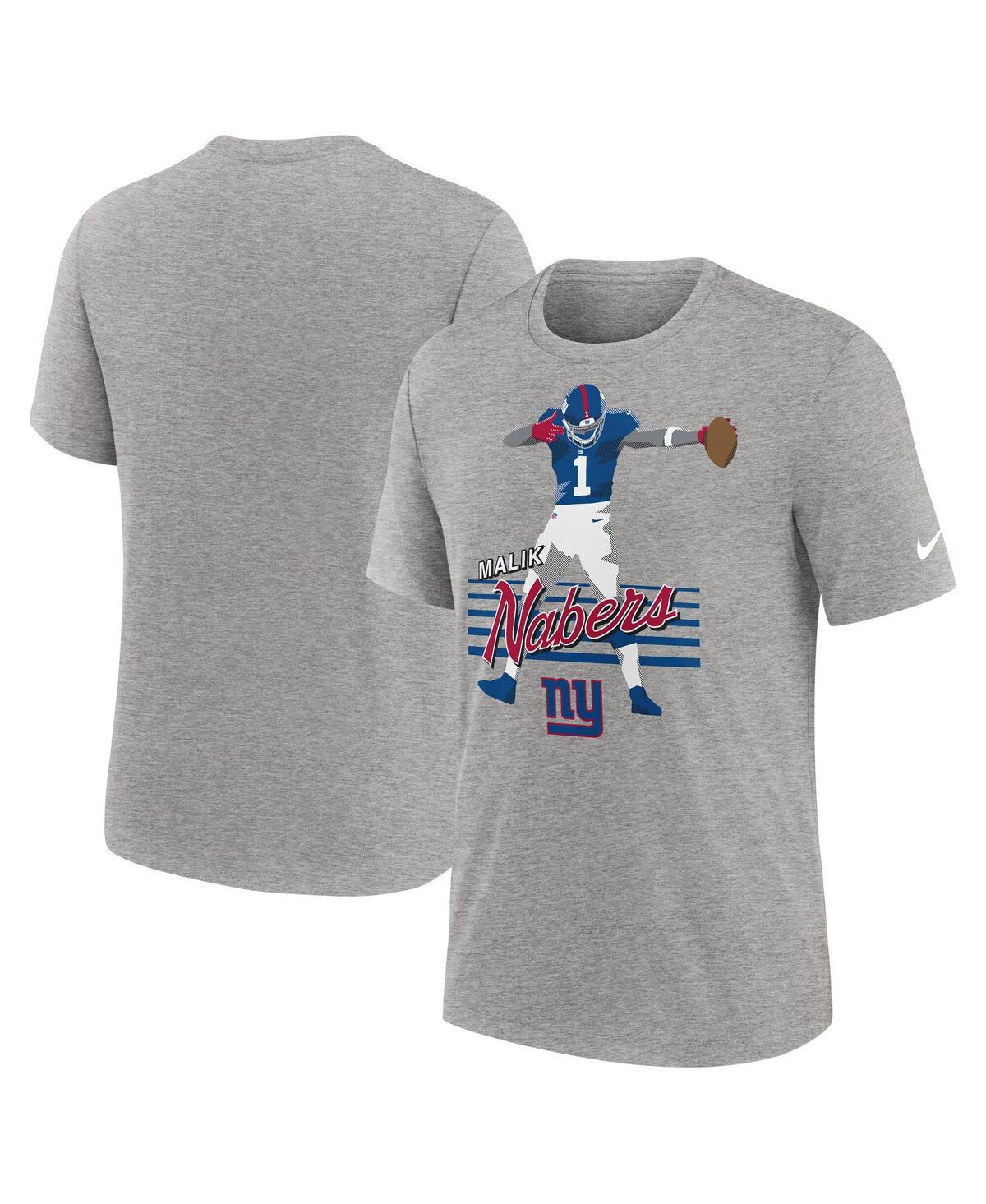 Click here for Nike Mens Malik Nabers Heather Gray New York Giant... prices