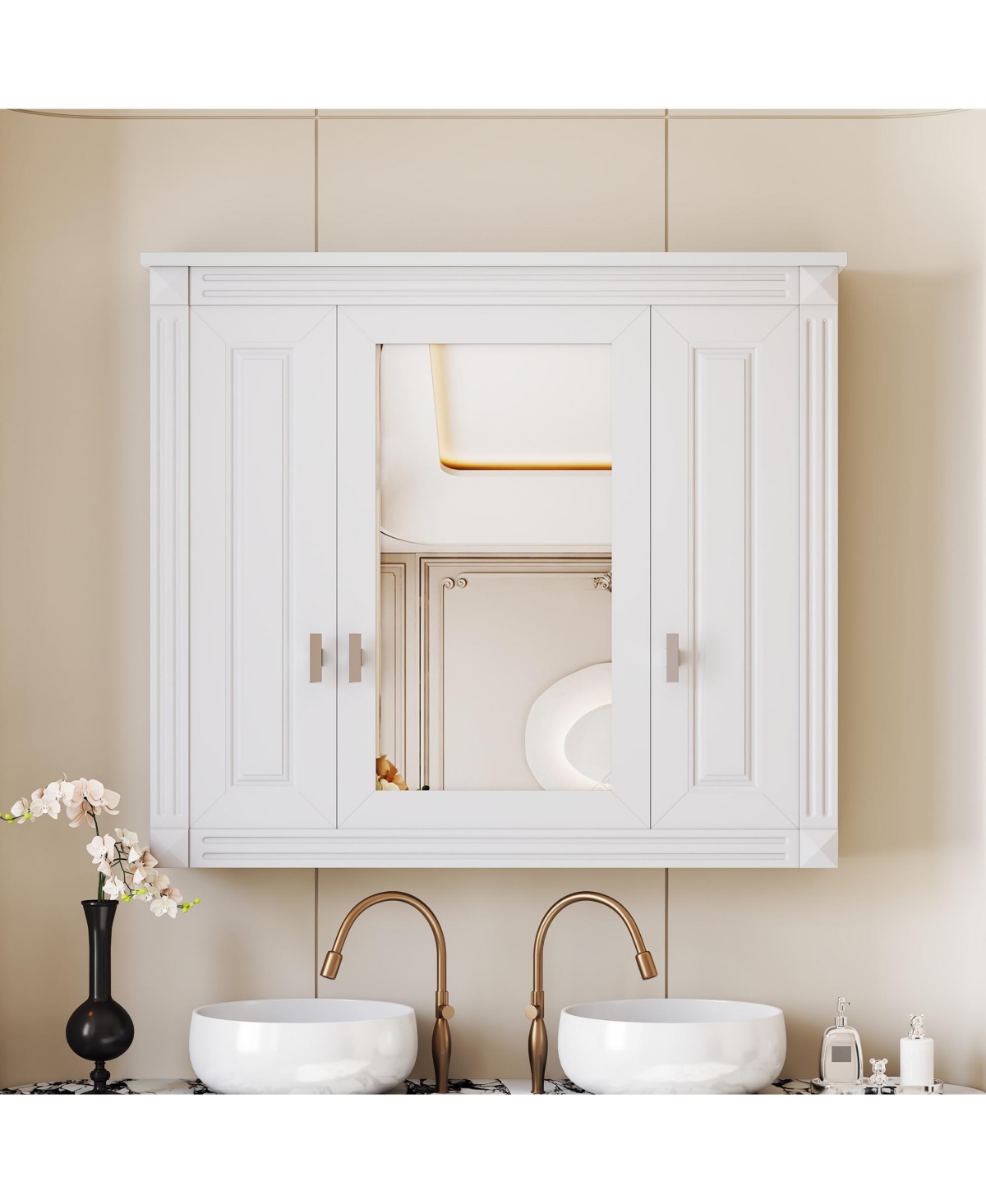 Click here for Casainc Wall-Mounted Bathroom Cabinet with Mirror... prices