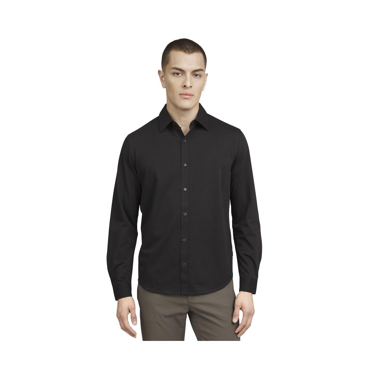 Click here for Dkny Mens Metropolis Mercerized Cotton Shirt - Bla... prices
