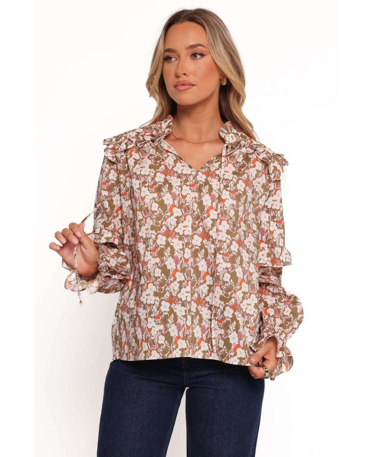 Click here for Petal and Pup Womens Selmah Long Sleeve Top - Crea... prices