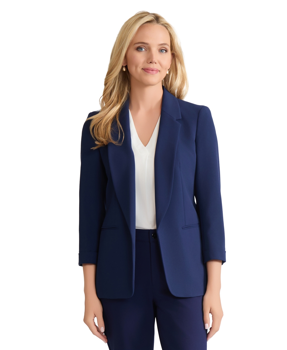 Click here for Jones New York Womens Notched Collar Jacket with R... prices