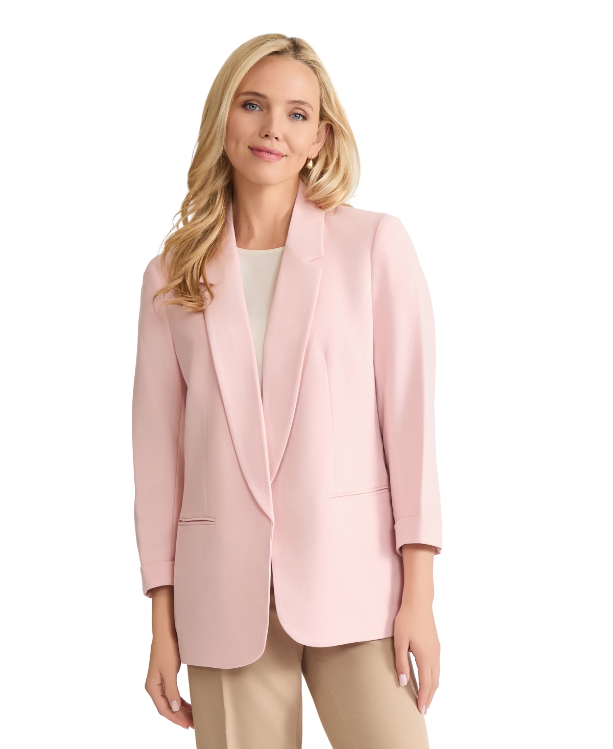 Click here for Jones New York Womens Notched Collar Jacket with R... prices