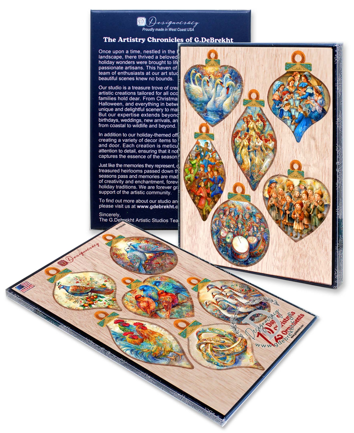 Click here for Designocracy 12 Days of Christmas Wood Ornaments... prices