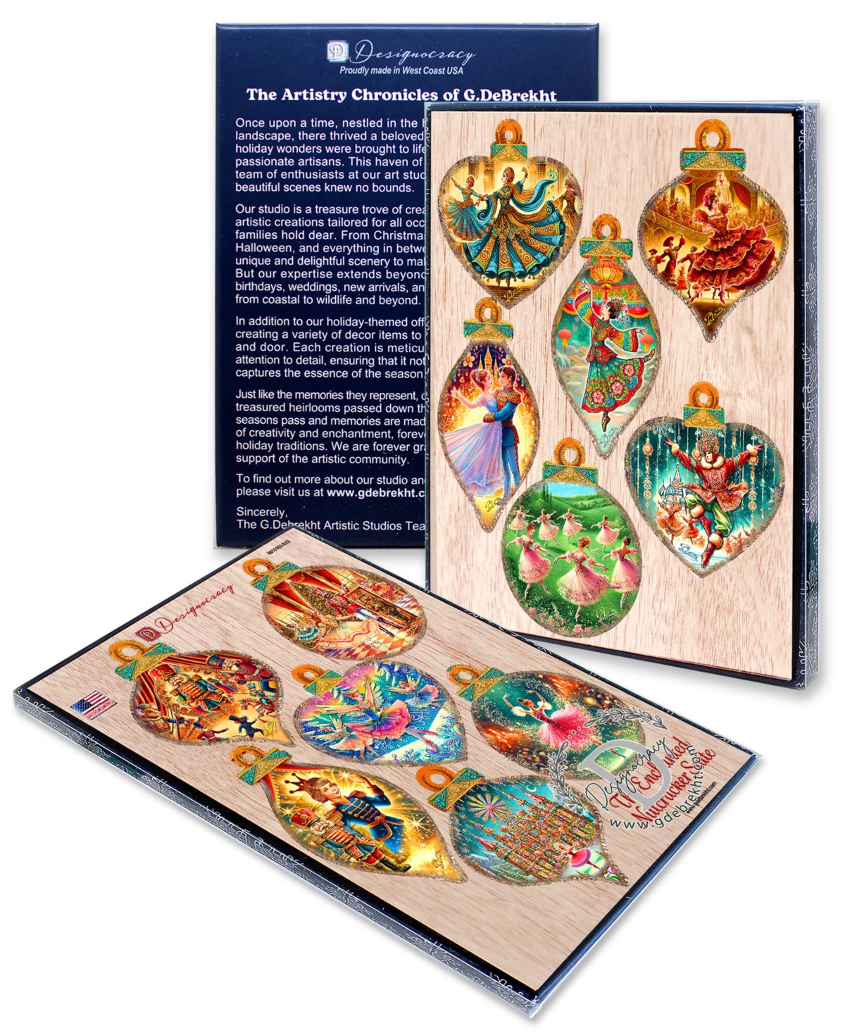Click here for Designocracy Nutcracker Suite Wooden Ornaments  Se... prices