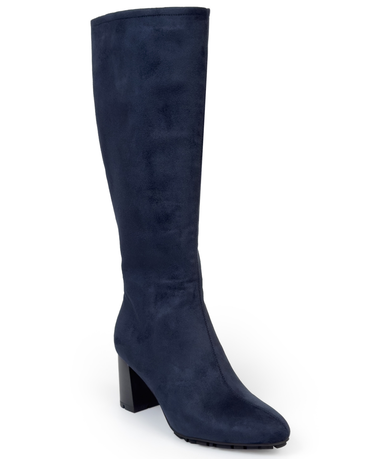 Click here for Aerosoles Womens Brynn Knee Boots - Navy Faux Sued... prices