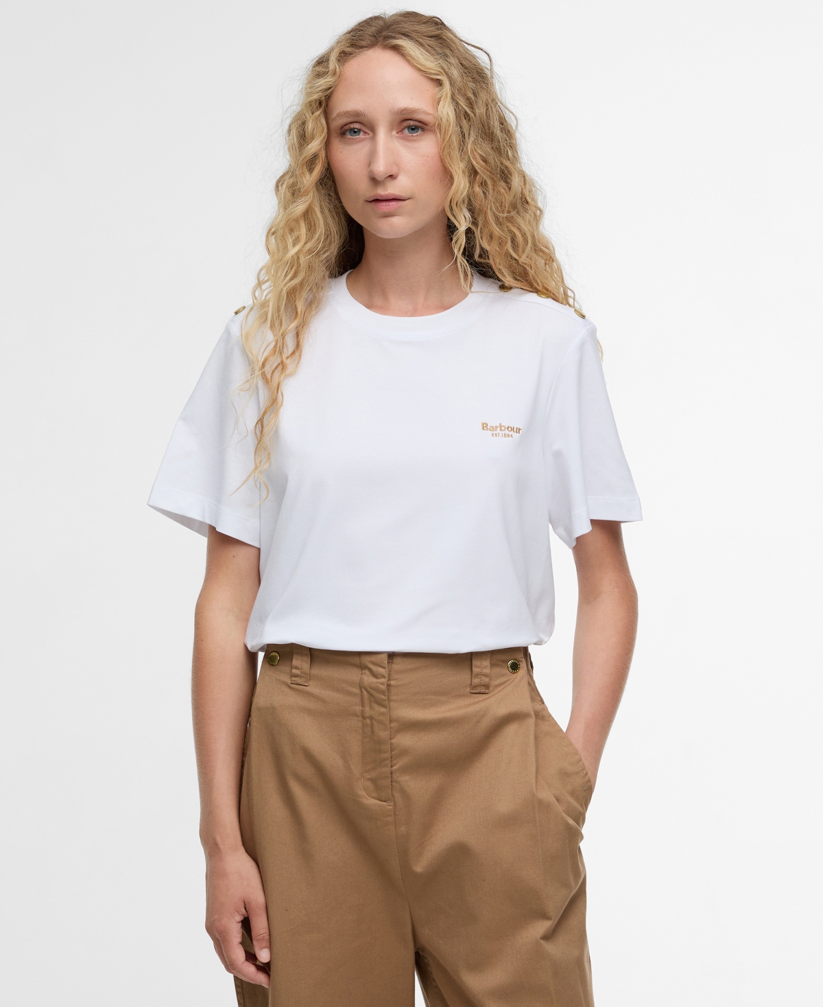 Click here for Barbour Womens Marla Crewneck T-Shirt - White prices