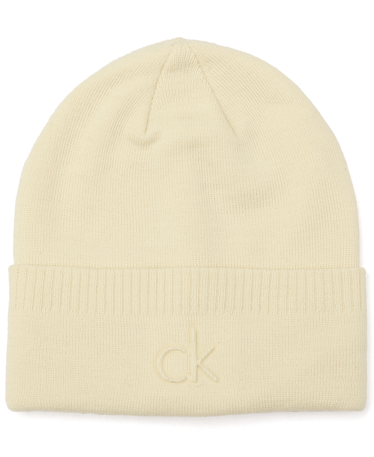 Click here for Calvin Klein Mens Embossed Logo Cuff Hat - Vanilla... prices