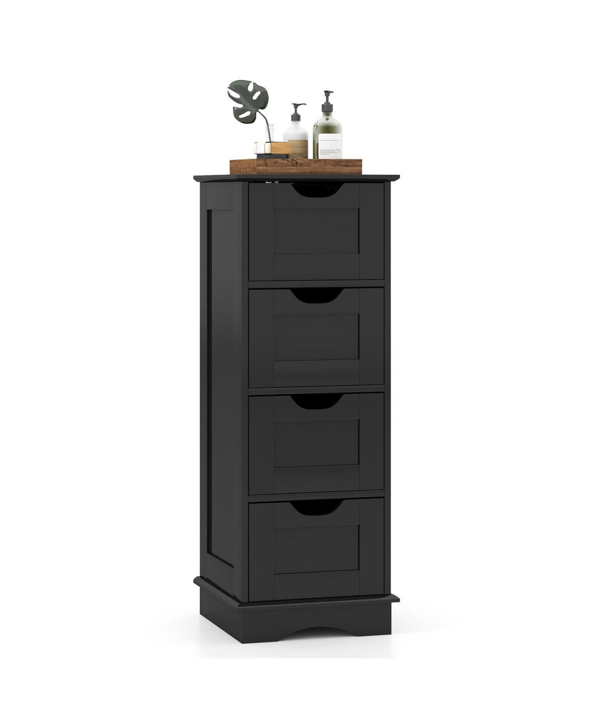 Click here for Gymax 4-Drawer Bathroom Cabinet w/Cut-out Handles... prices
