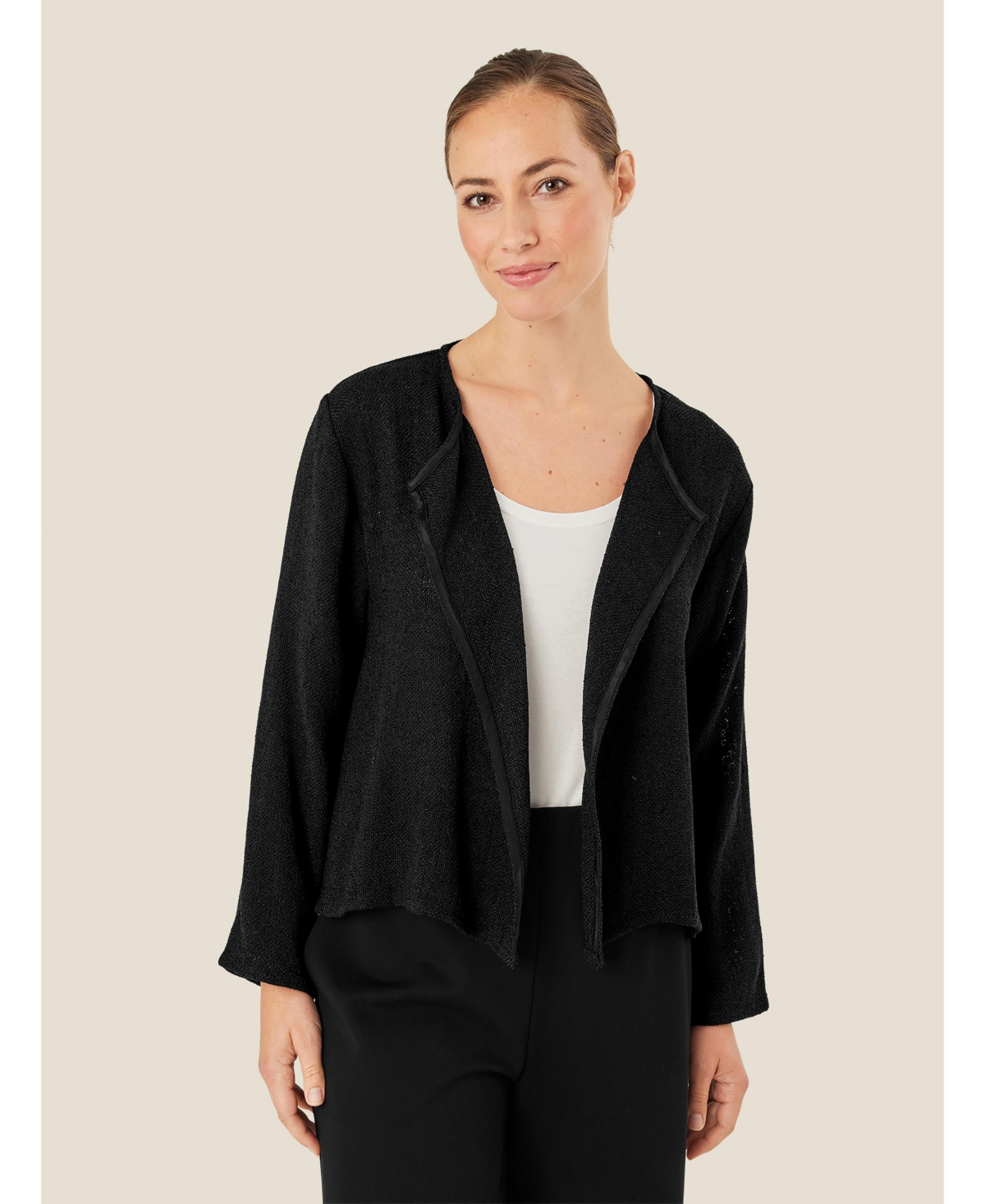Click here for Masai Copenhagen Womens MaJulitta Open Front Boucl... prices