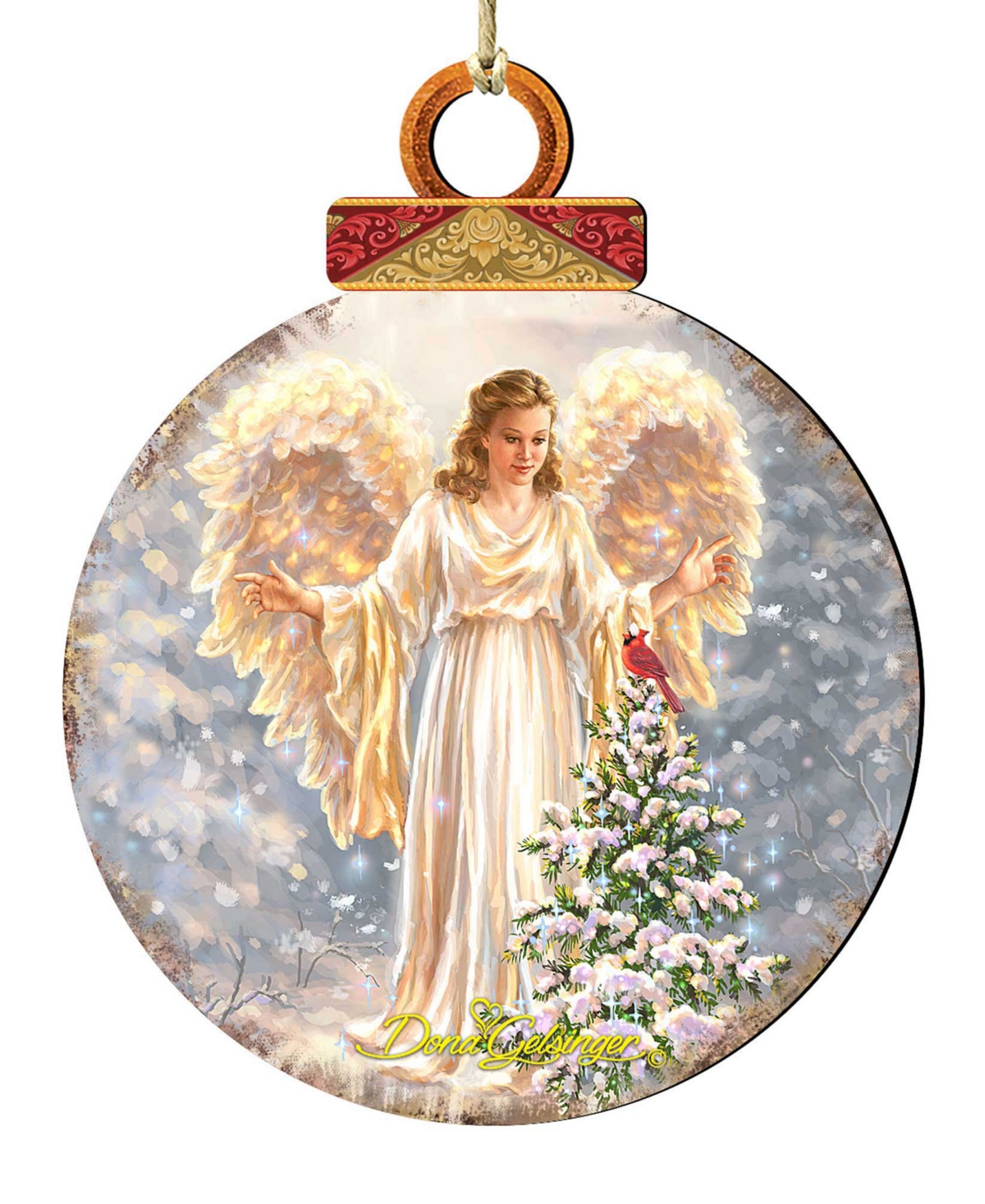 Click here for Designocracy Woodland Angel Wood Christmas Ornamen... prices