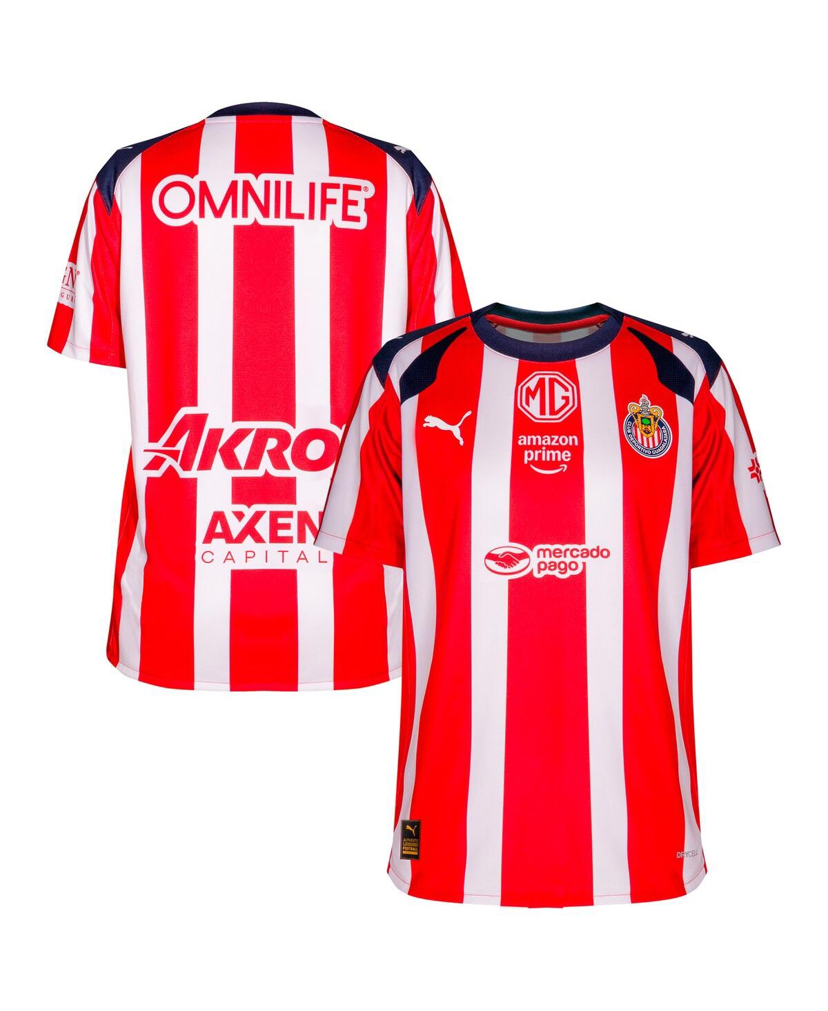 Click here for Puma Big Boys and Girls Red Chivas 2025/26 Home Re... prices