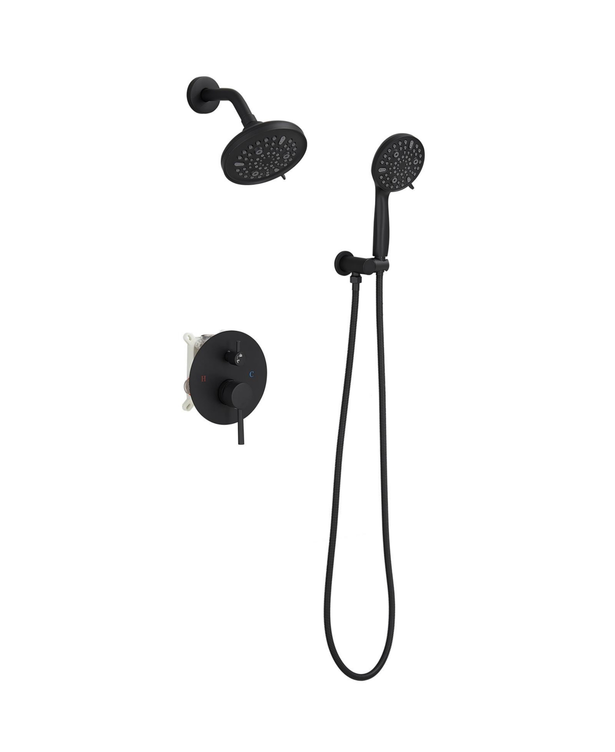 Click here for Single-Handle 1-Spray Round Rain Shower Faucet Set... prices