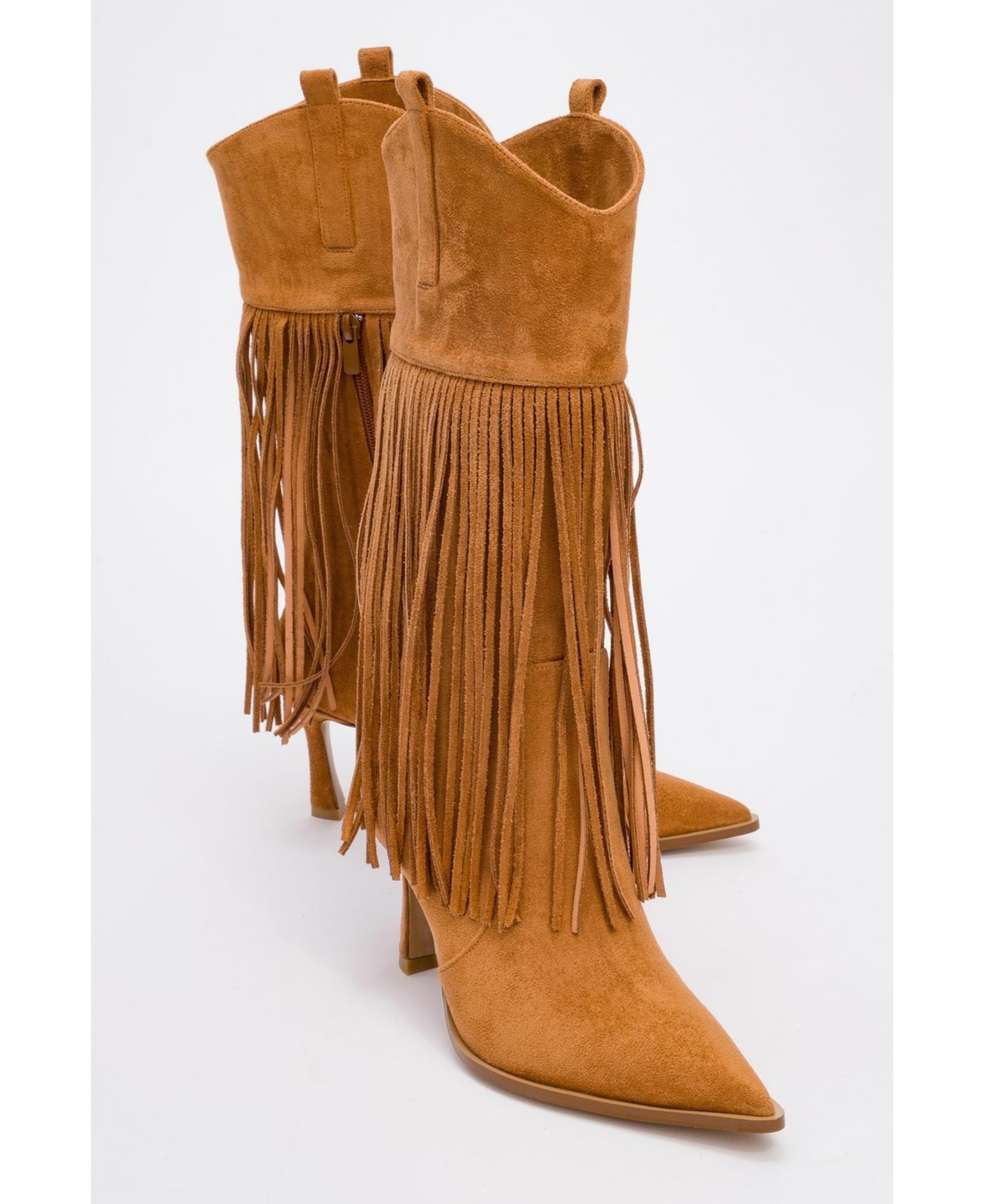 Click here for Prologue Shoes Gueras Fringe Pointed Toe Boot (Wom... prices