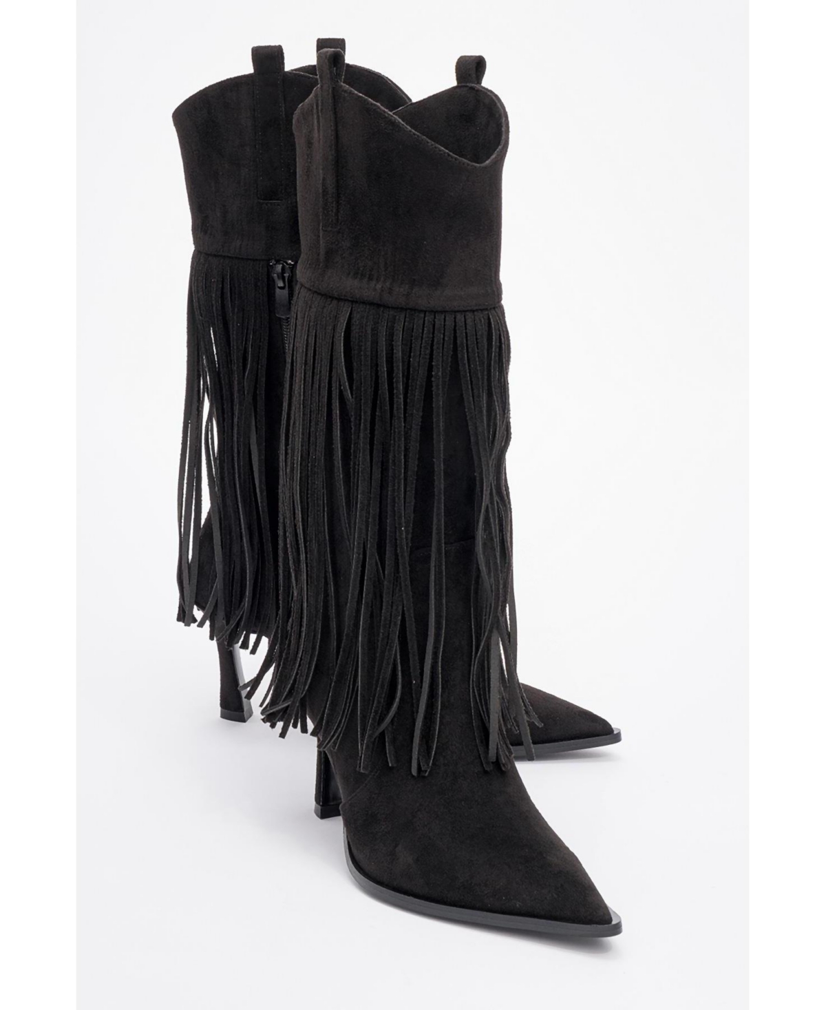 Click here for Prologue Shoes Gueras Fringe Pointed Toe Boot (Wom... prices