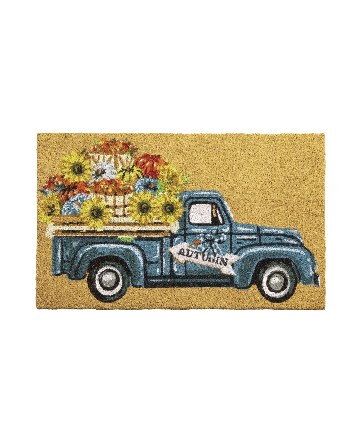 Click here for Vcny Home Sunflower Truck Outdoor Coir Doormat  18... prices