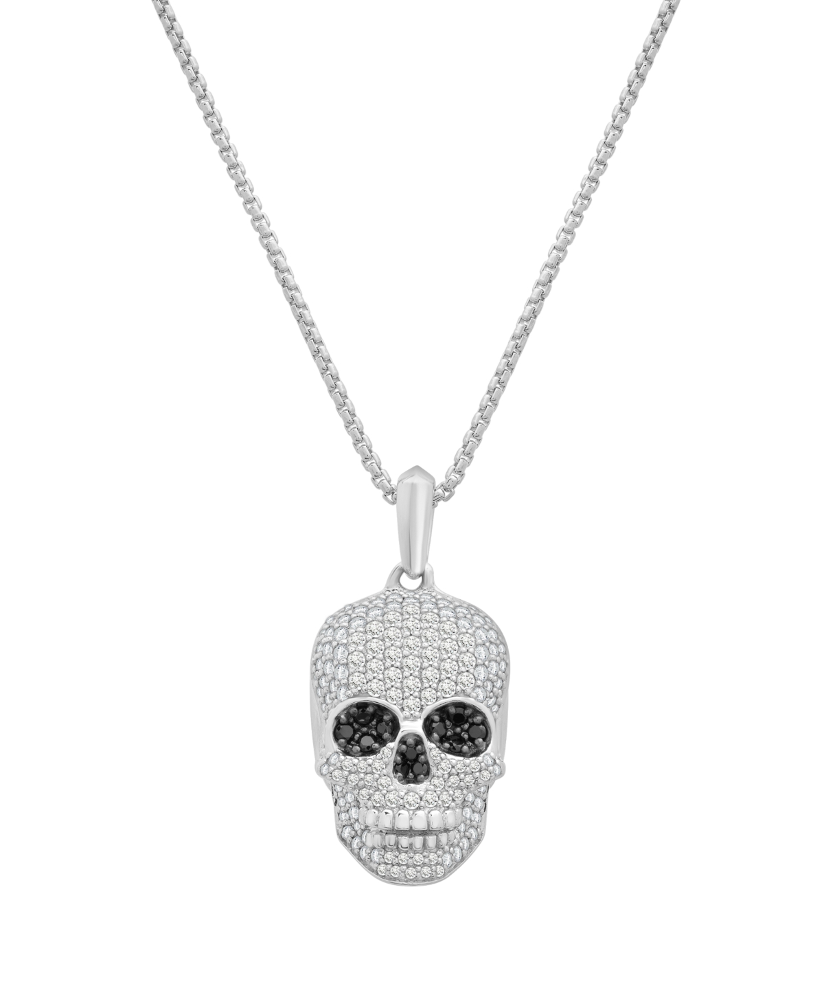 Click here for Macys Mens Skull Pendant Diamond Necklace (3/4 ct.... prices