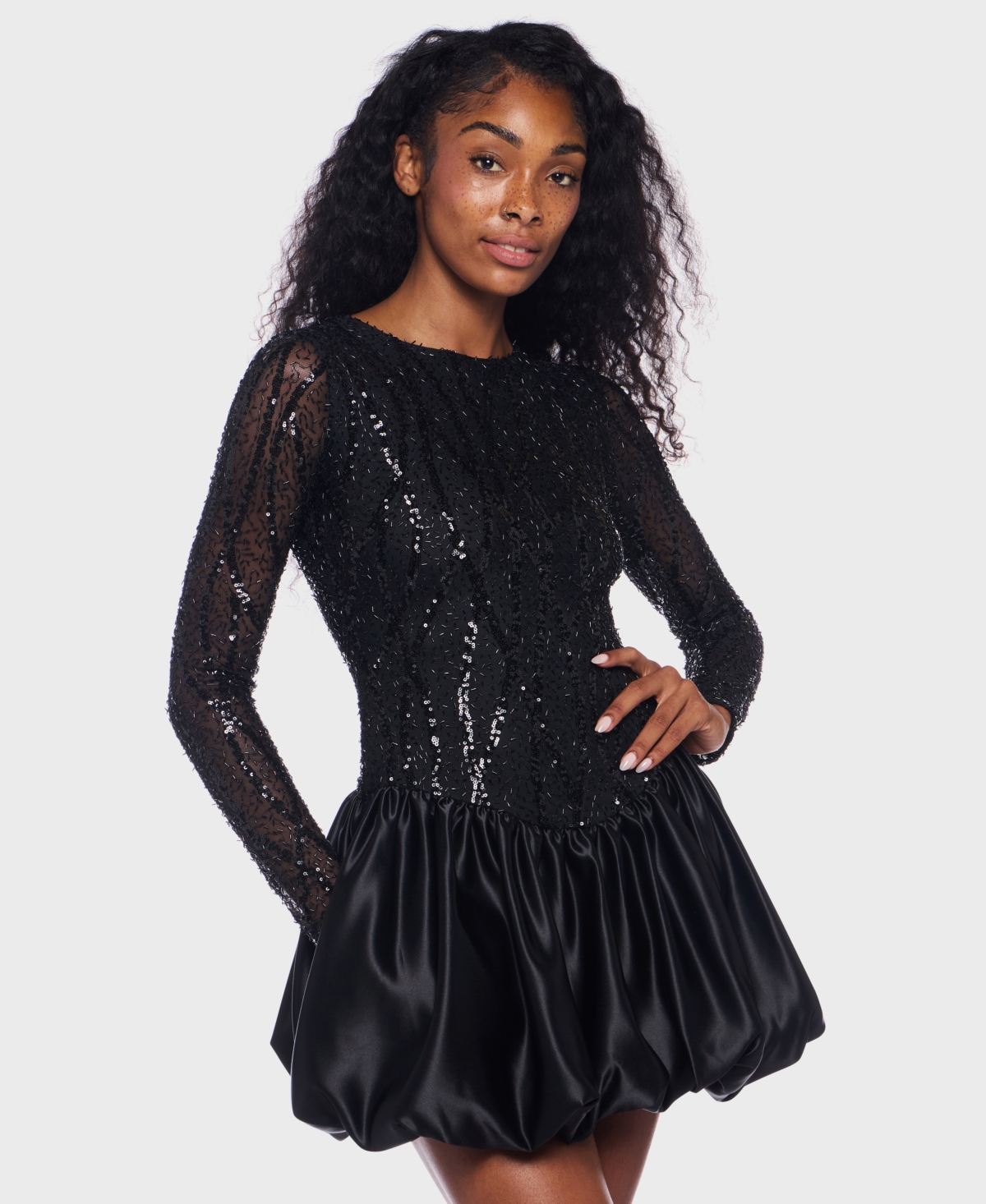 Click here for Alex & Sophia Juniors Long Sleeve Round Neck Bubbl... prices