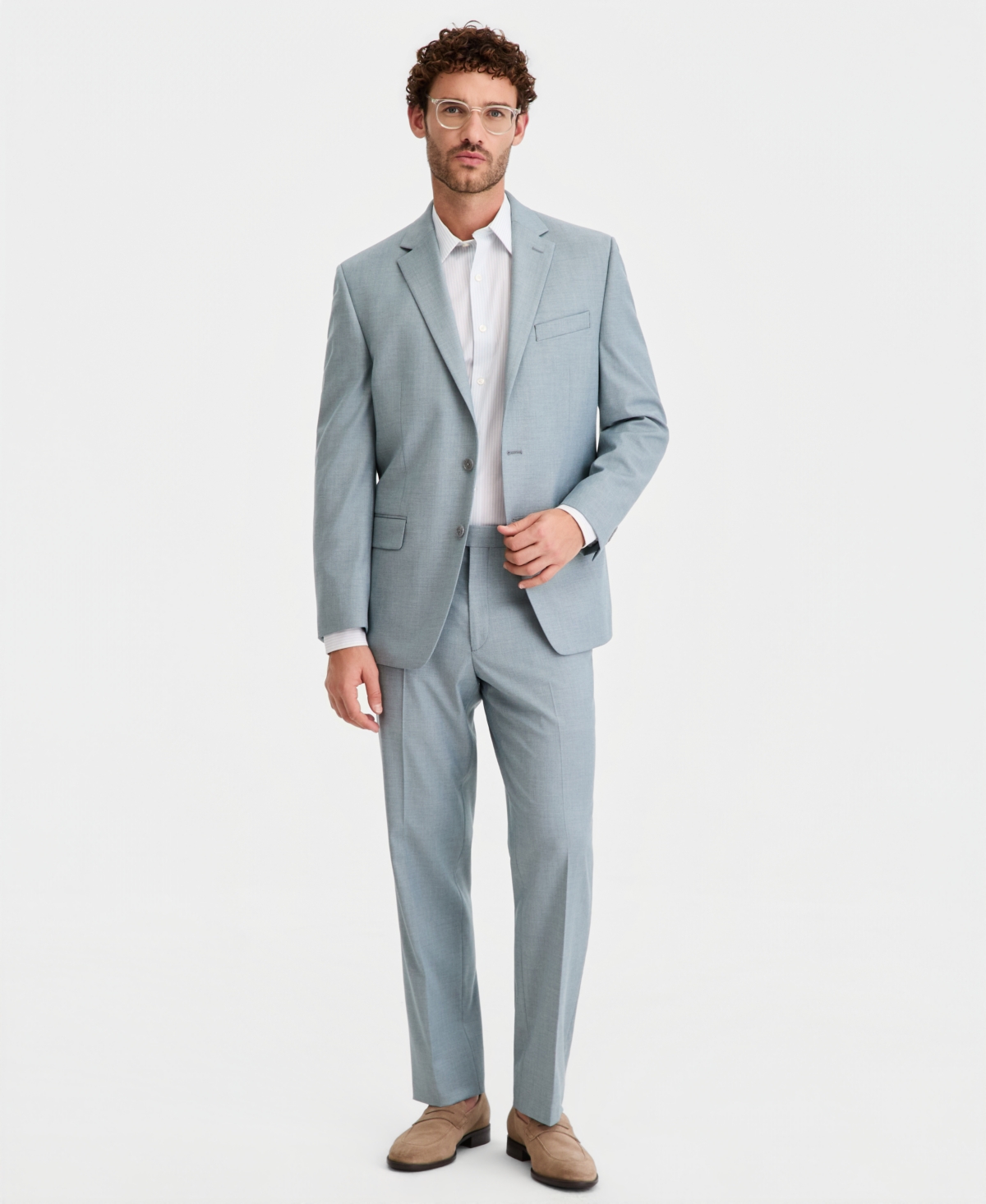 Click here for Perry Ellis Portfolio Mens Modern-Fit Suit - Light... prices