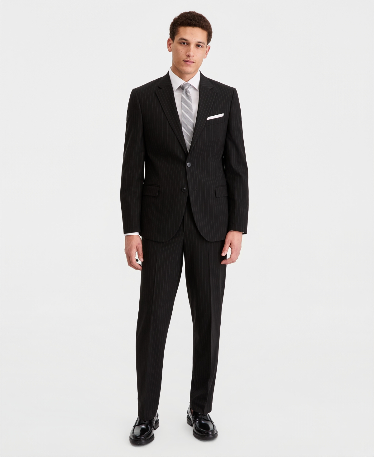 Click here for Nautica Mens Modern-Fit Nested Suit - Black Stripe prices