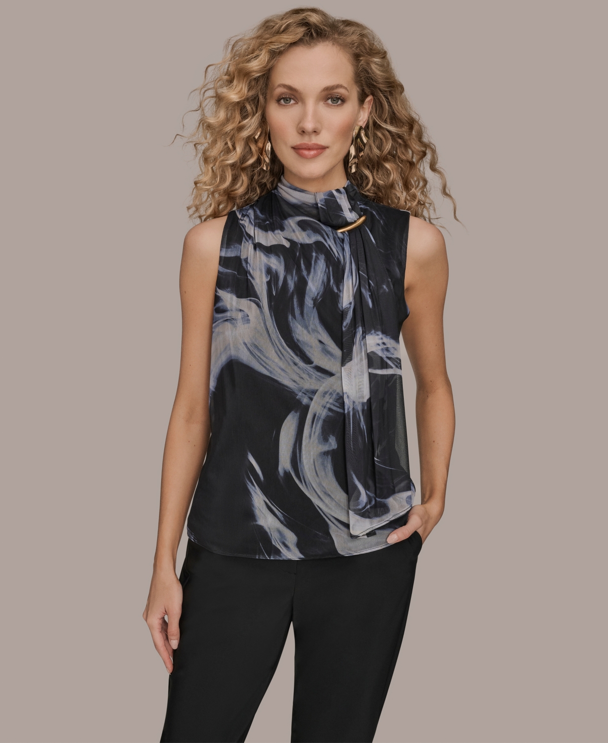 Click here for Donna Karan New York Womens Tie Neck Halter Bar Ha... prices