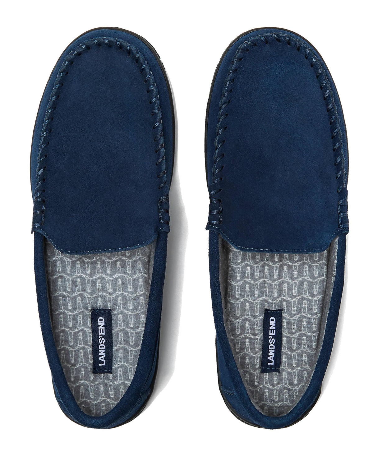 Click here for Lands End Mens Flannel Lined Suede Slip On Moccasi... prices