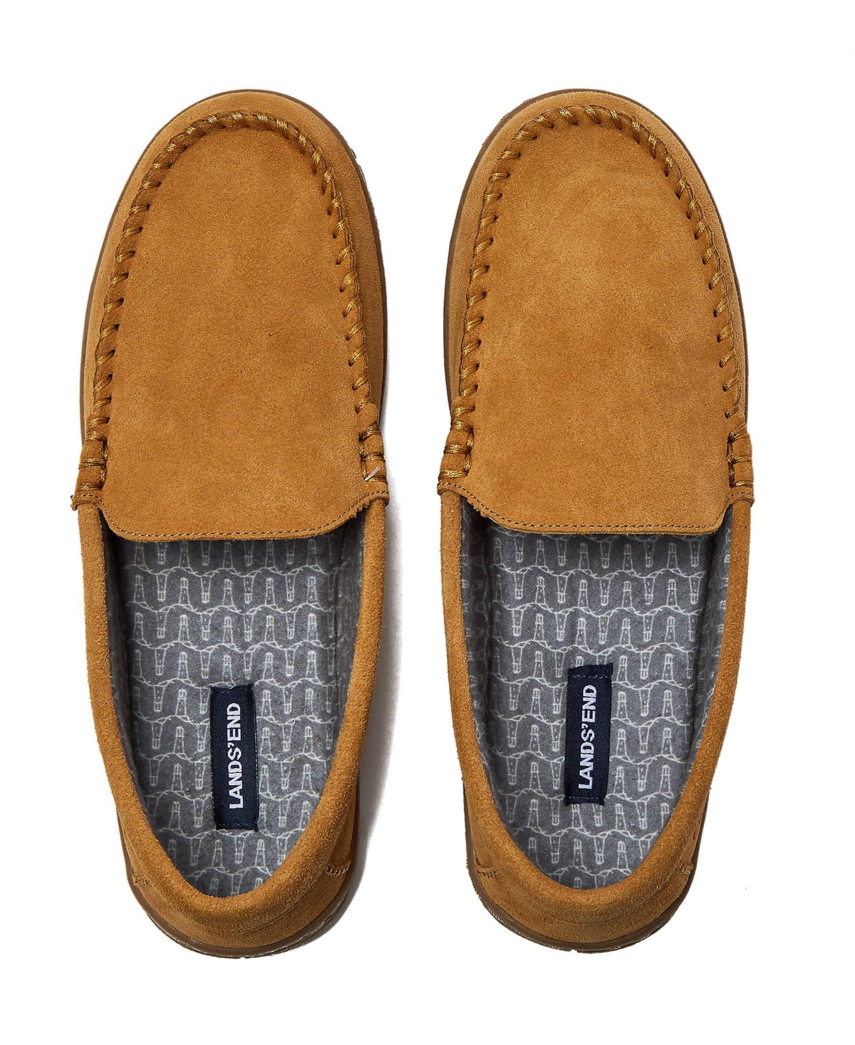 Click here for Lands End Mens Flannel Lined Suede Slip On Moccasi... prices