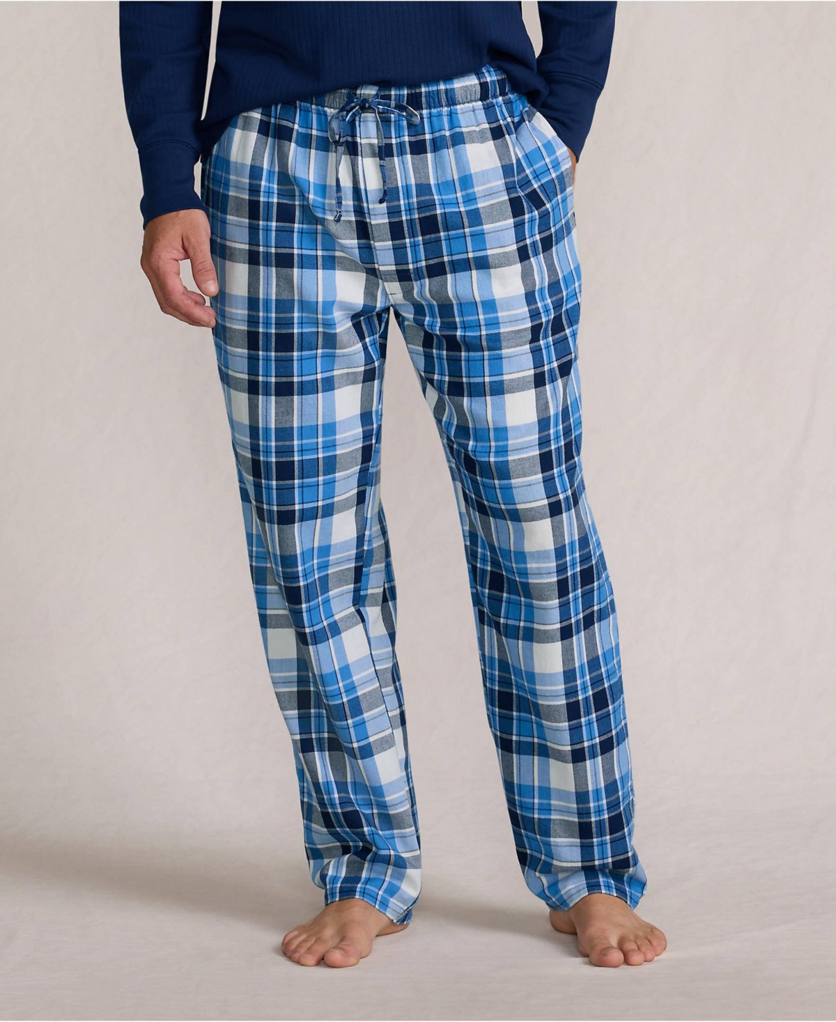 Click here for Lands End Mens Flannel Pajama Pants - Muted cobalt... prices