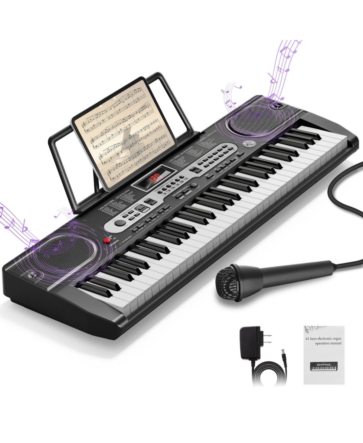 Click here for Sugift 61-Key Electronic Keyboard Piano Set with L... prices