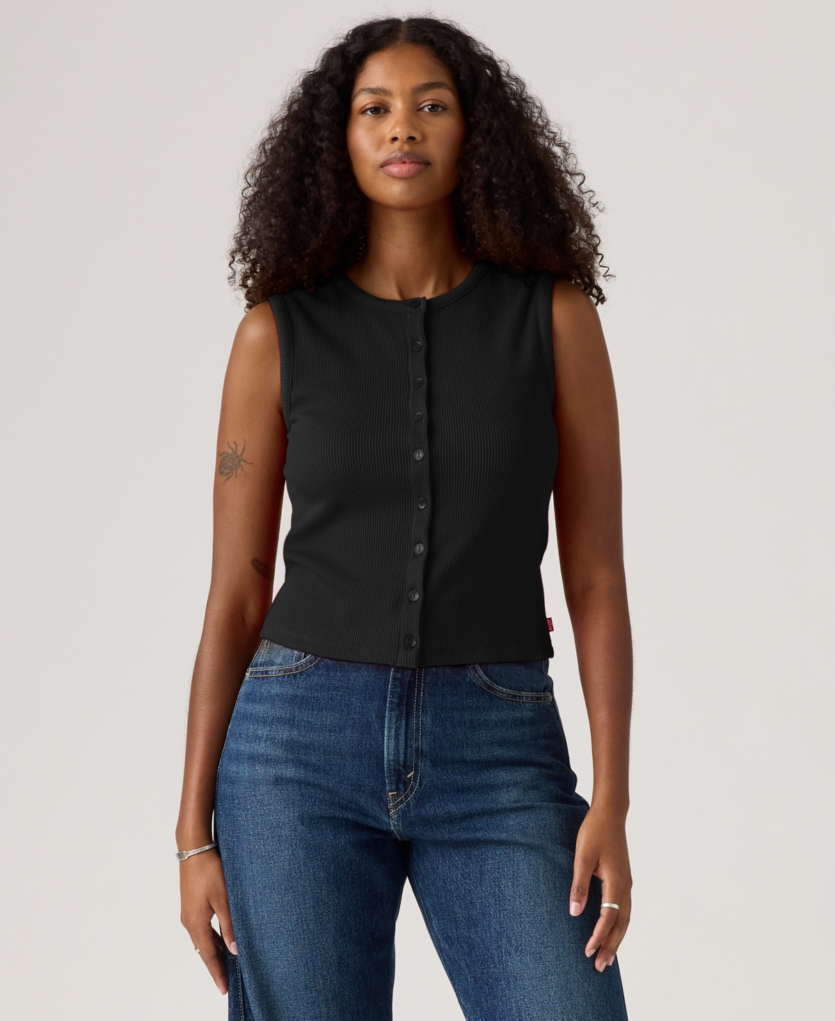 Click here for Levis Womens Rory Sleeveless Button-Up Top - Anthr... prices