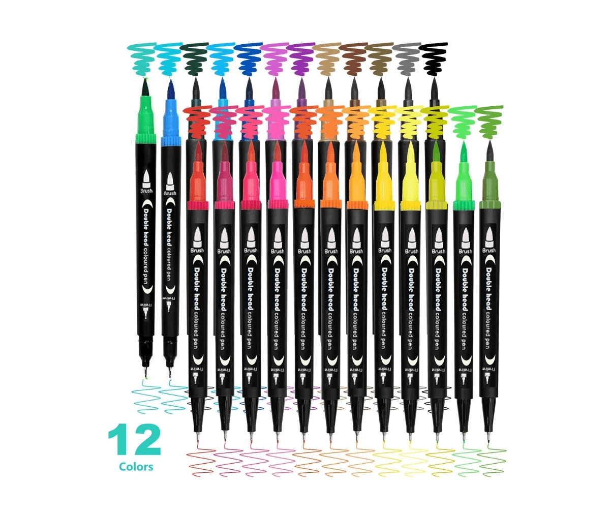 Click here for Htutwoo 12 Colors Dual Brush Markers Pens Fine Poi... prices