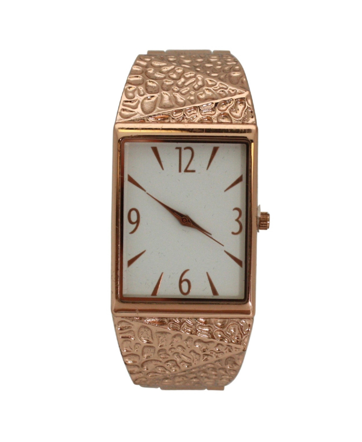 Click here for Rose Gold Textured Metallic Bangle Watch - Rose go... prices