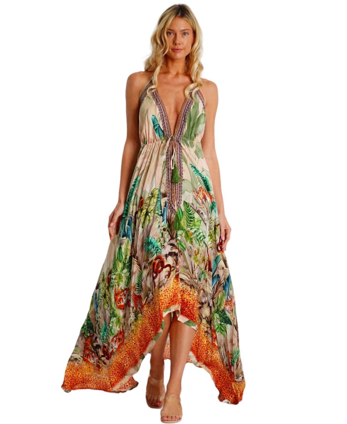 Click here for La Moda Clothing Womens Maxi halterneck Dress prices